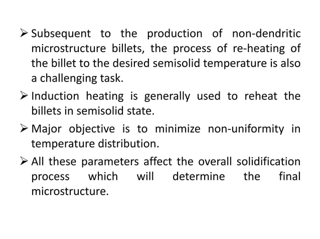 Thixocasting or semi solid metal casting | PPTX | Chemistry | Science