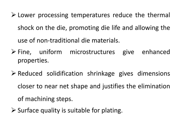 Thixocasting or semi solid metal casting | PPTX | Chemistry | Science