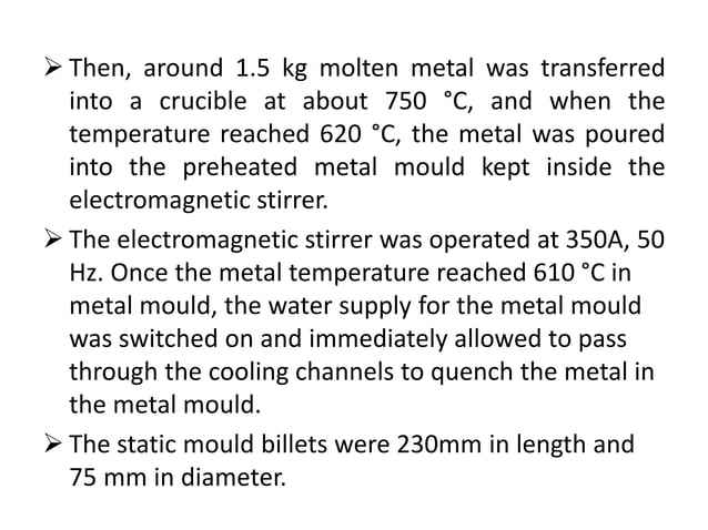 Thixocasting or semi solid metal casting | PPTX | Chemistry | Science
