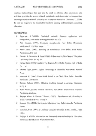 EFFECTIVENESS OF BLOG IN LEARNING MATHEMATICS AT THE SECONDARY TEACHER ...