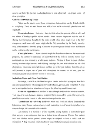 1 WIKIS IN HIGHER EDUCATION: THE CONSTRUCTIVIST LEARNING PARADIGM | PDF