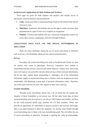 PEDAGOGICAL PERSPECTIVES OF SOCIAL NETWORKING SITES IN EDUCATION | PDF