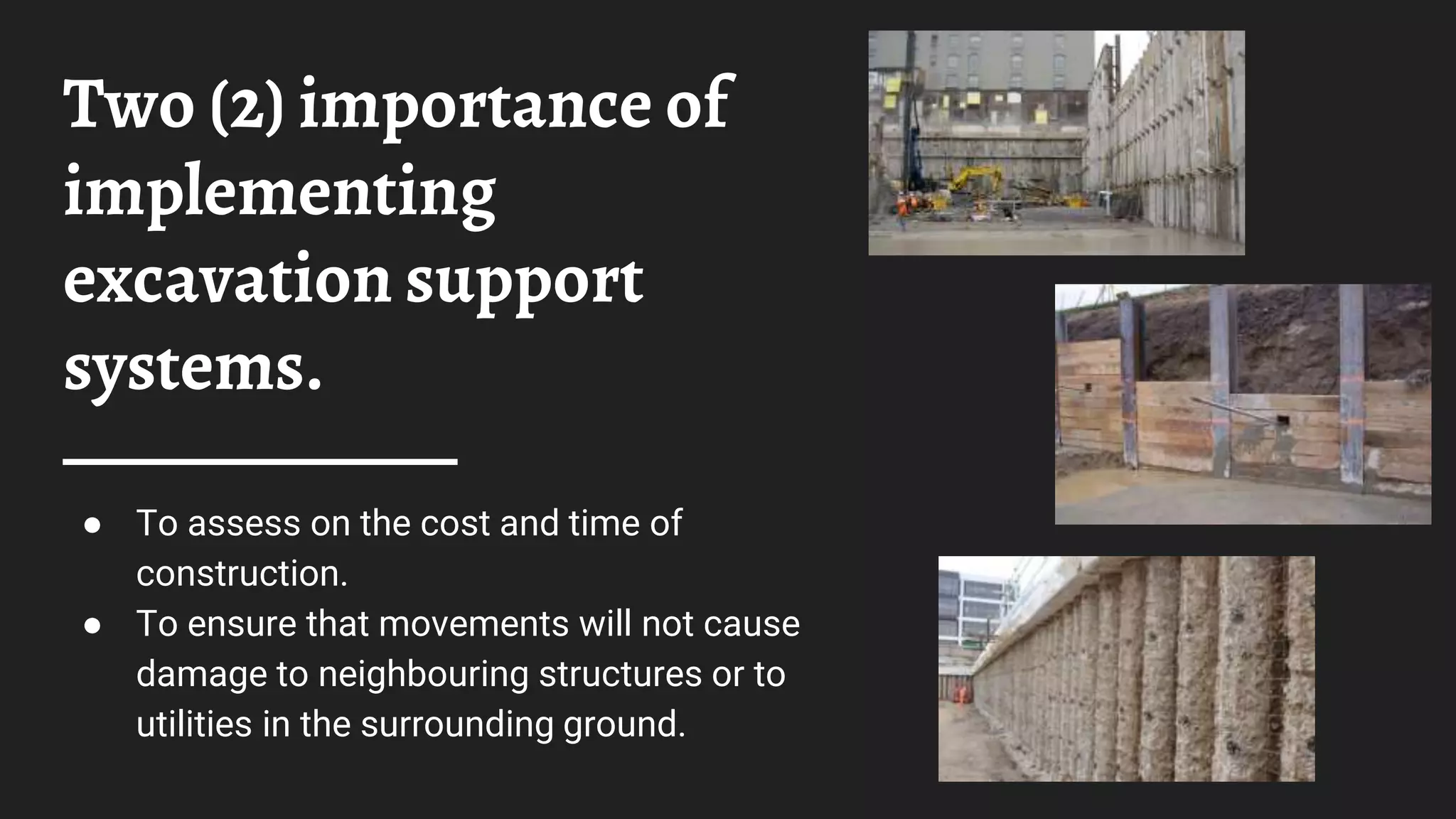 Construction Technology II (Seminar) - Deep excavation | PPTX