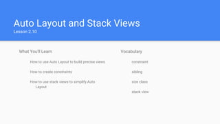 Unit 2 - Introduction to UIKit | PPTX | Programming Languages | Computing