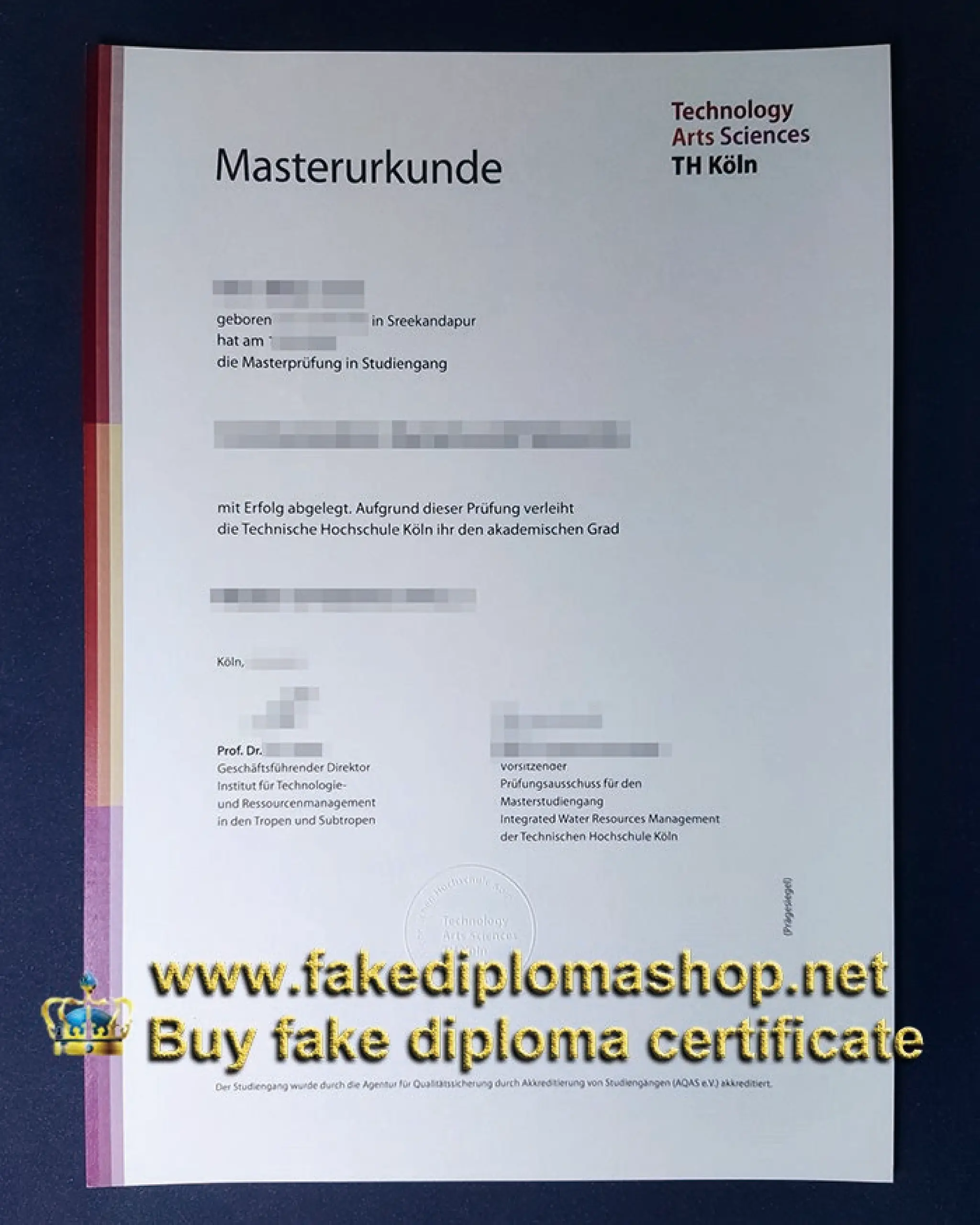 TH Köln certificate, TH Köln – University of Applied Sciences diploma ...