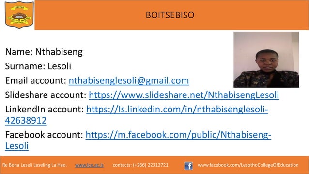 Thlaloso ea khoeli tsa sesotho | PPTX