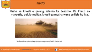 Thlaloso ea khoeli tsa sesotho | PPTX