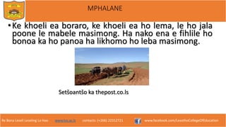 Thlaloso ea khoeli tsa sesotho | PPTX