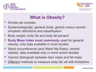 Ethnic differences, obesity and cancer, stages of the obesity epidemic ...