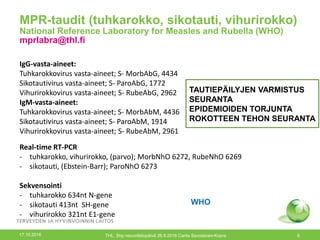 Thl asiantuntijalaboratoriotoiminta virukset | PDF