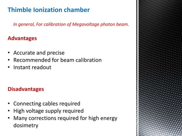 Thimble Ion chamber | PPTX