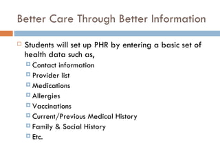 IU Health Center PHR Project | PPT