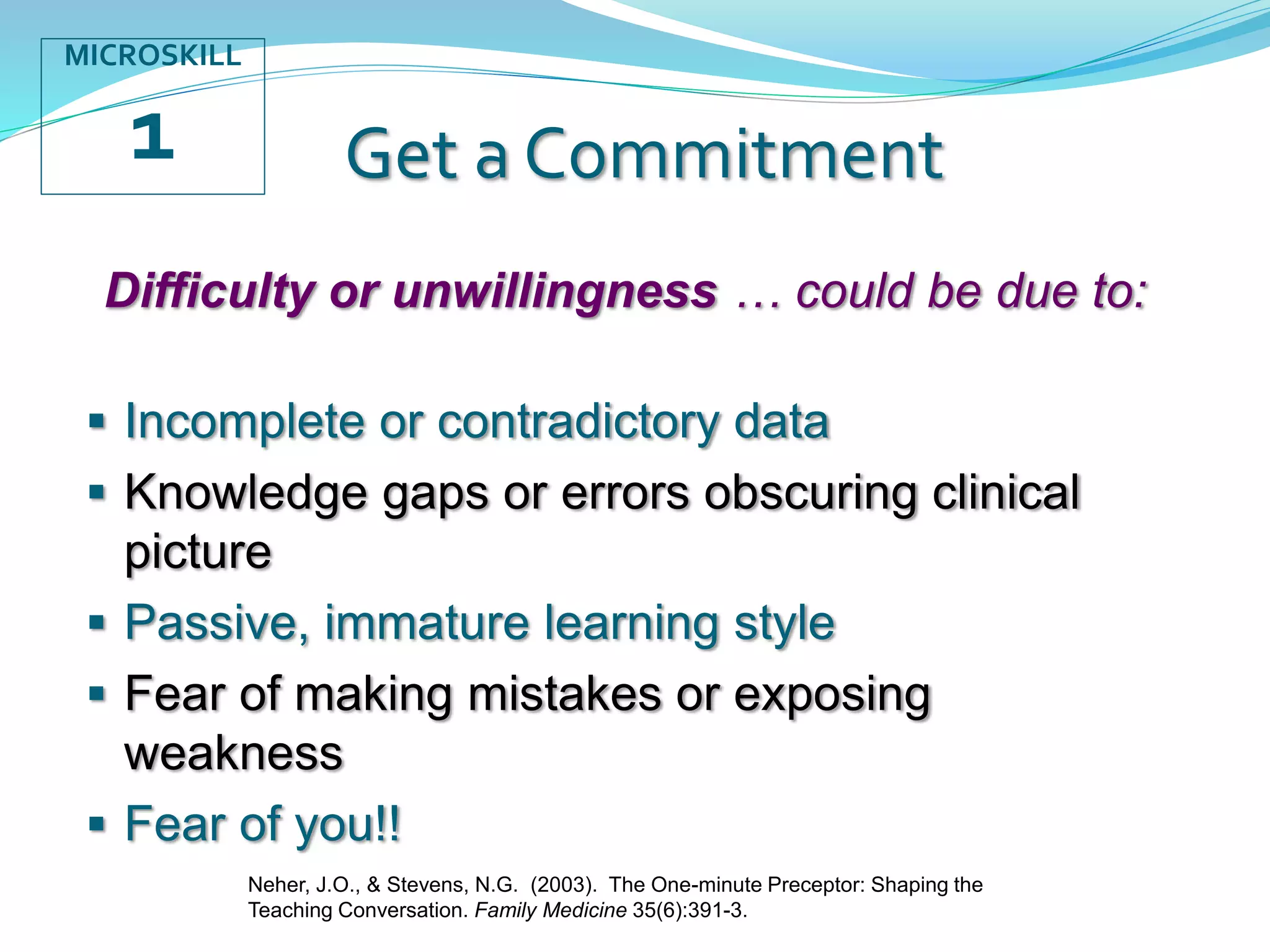 The ONE-MINUTE PRECEPTOR | PPTX