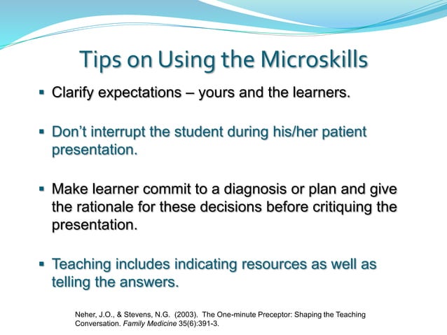 The ONE-MINUTE PRECEPTOR | PPTX | Educational Assessment | Education