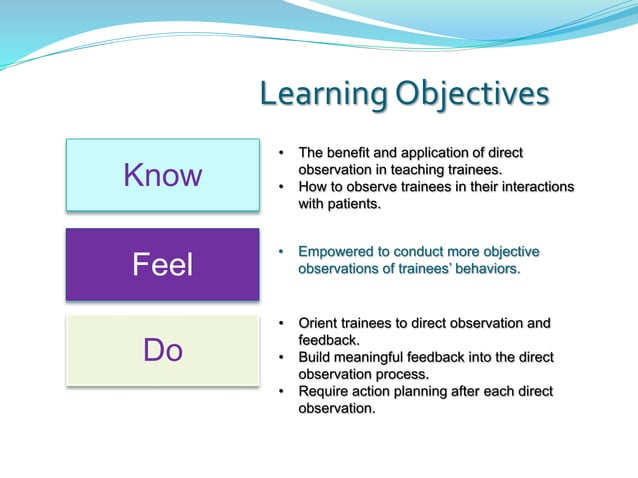 Learning to "SEE": Using Direct Observation in Teaching Trainees | PPT