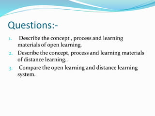open and distance education | PPTX