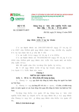 Thông tư quy định đăng ký thuốc | PDF