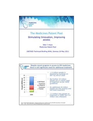 The Medicines Patent Pool - Stimulating Innovation, Improving access