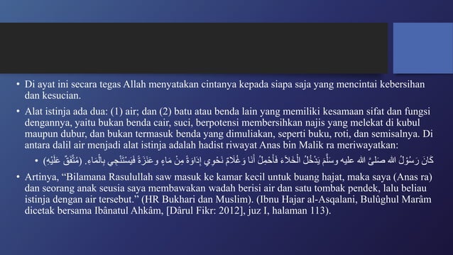 MATERI TENTANG THOHAROH / BESUCI (ISTINJA’).pptx