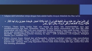 MATERI TENTANG THOHAROH / BESUCI (ISTINJA’).pptx