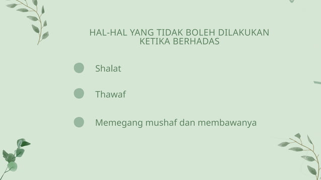 Thoharoh (Najis & Hadas) materi kelas tujuh SMP.pptx