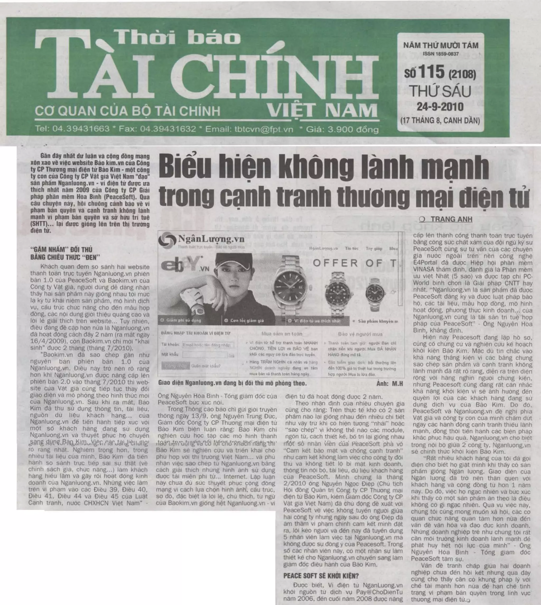 Thoi bao tai chinh bieu tuong k lanh manh trong canh tranh tmdt | PDF