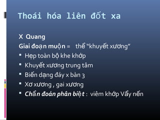 Thoái hóa khớp bàn –cổ tay | PPT