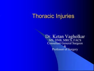 Thoracic Injuries | PDF