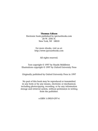 Thomas edison-the-wizard-inventor by haydn middleton-oxford book | PDF