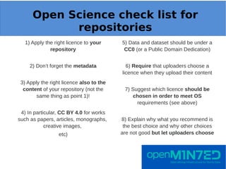 OSFair2017 training | Open Science check list for repositories and ...