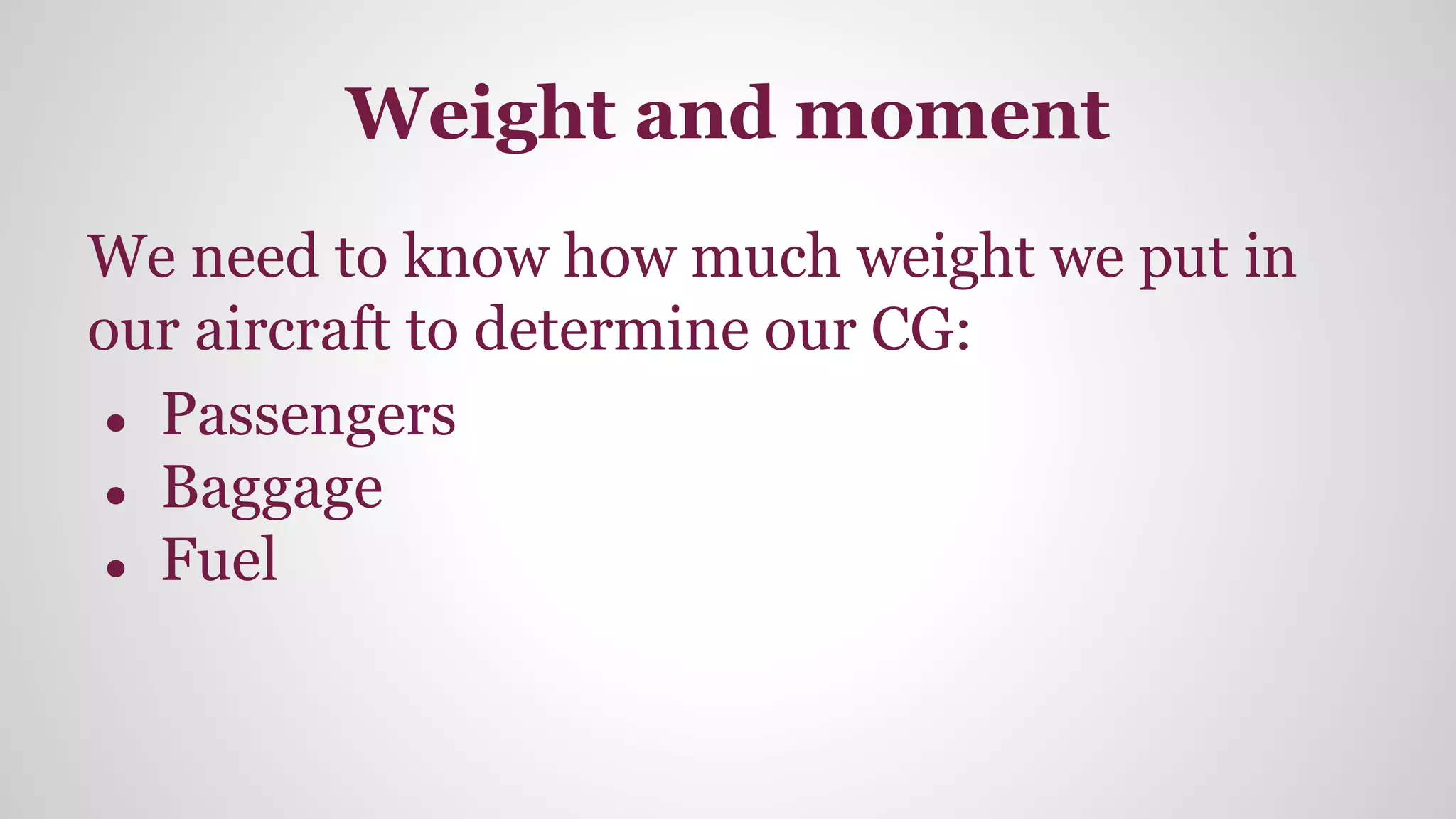 Aircraft Weight & Balance | PPTX