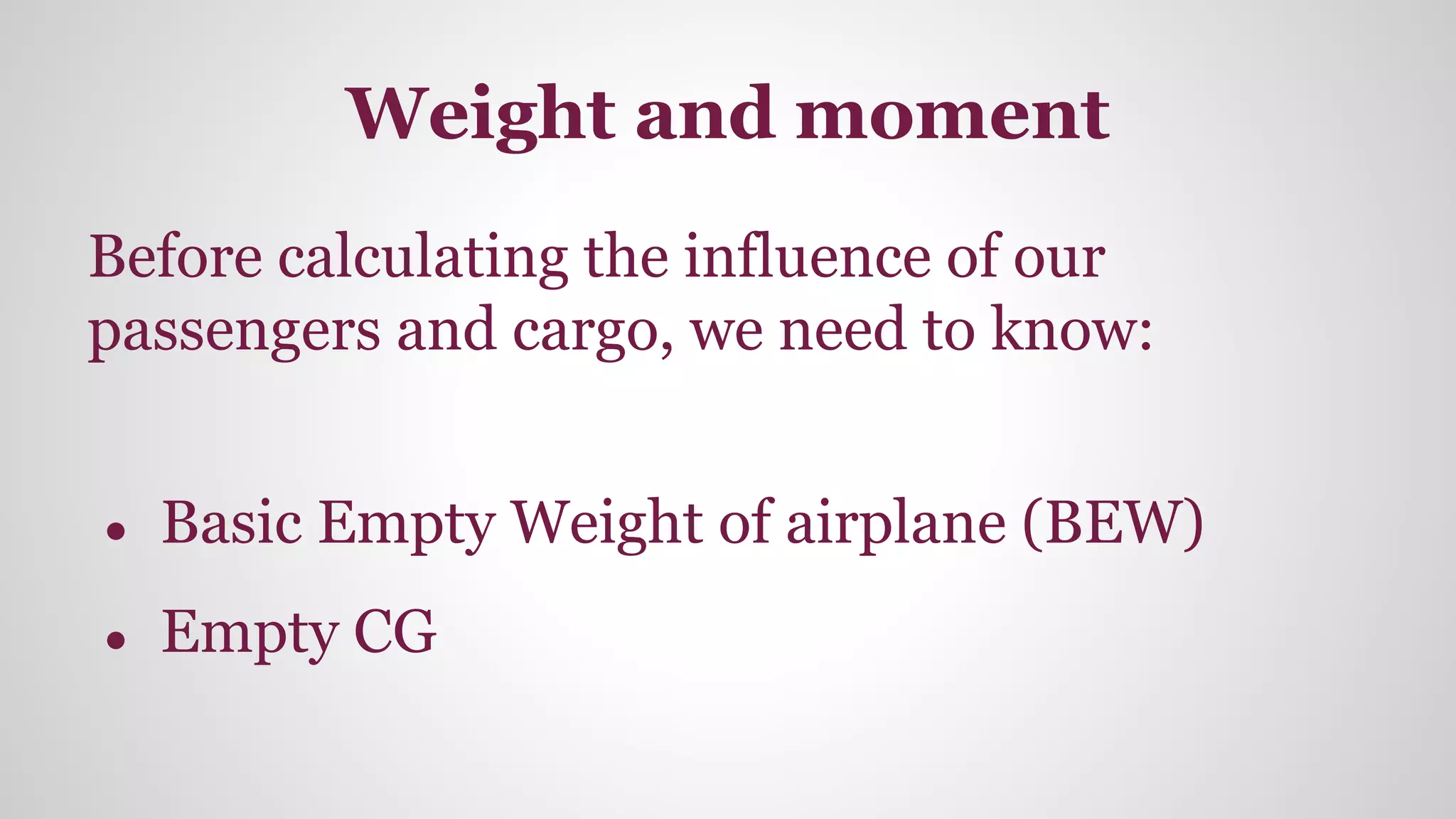 Aircraft Weight & Balance | PPTX