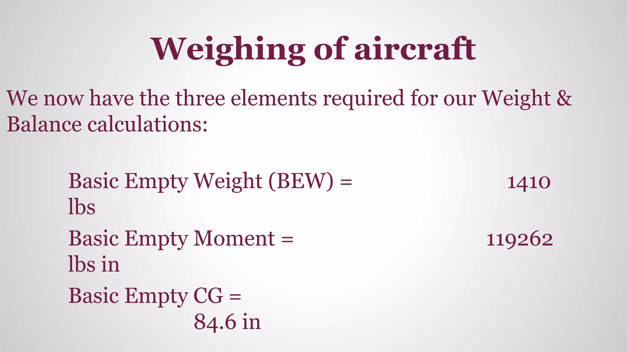 Aircraft Weight & Balance | PPTX