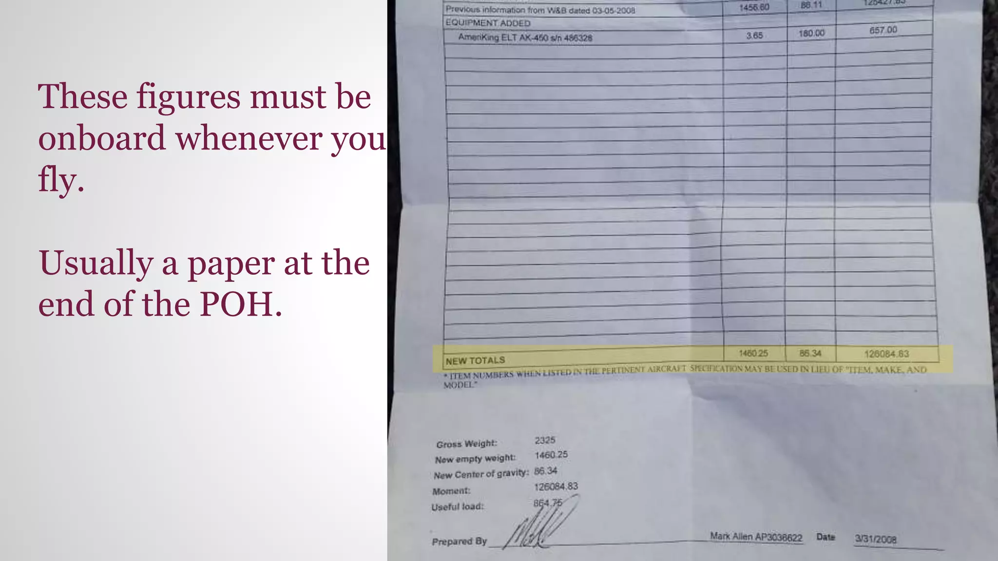 Aircraft Weight & Balance | PPTX