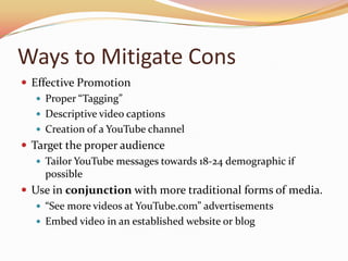 "Introduction to YouTube" | PPT