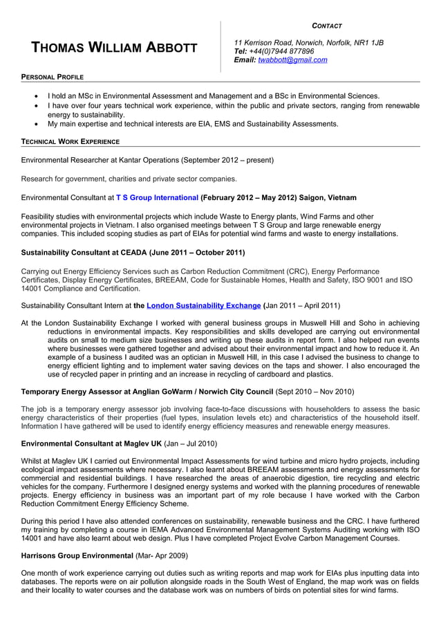 Thomas abbottcv2012 | PDF
