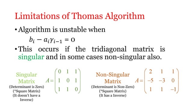 Thomas algorithm | PPTX