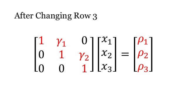 Thomas Algorithm