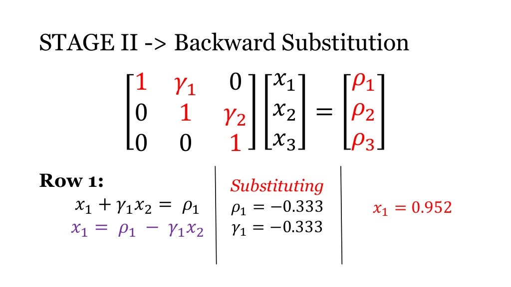 Thomas Algorithm