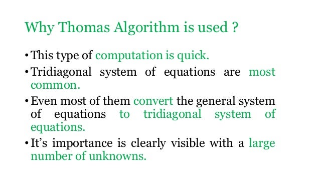 Thomas algorithm