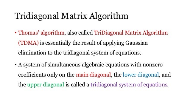 Thomas Algorithm