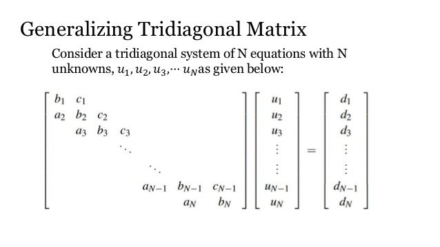 Thomas algorithm Thomas algorithm