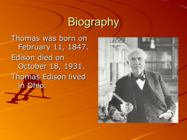 Thomas alva edison | PPT