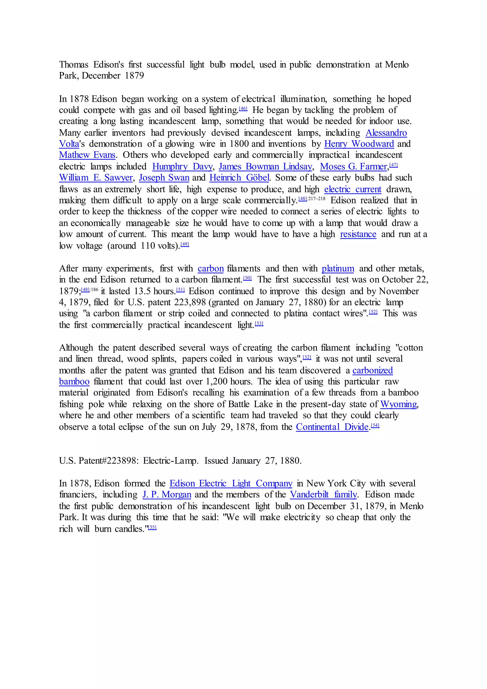 Thomas alva edison | DOCX