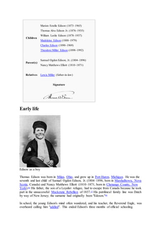 Thomas alva edison | DOCX