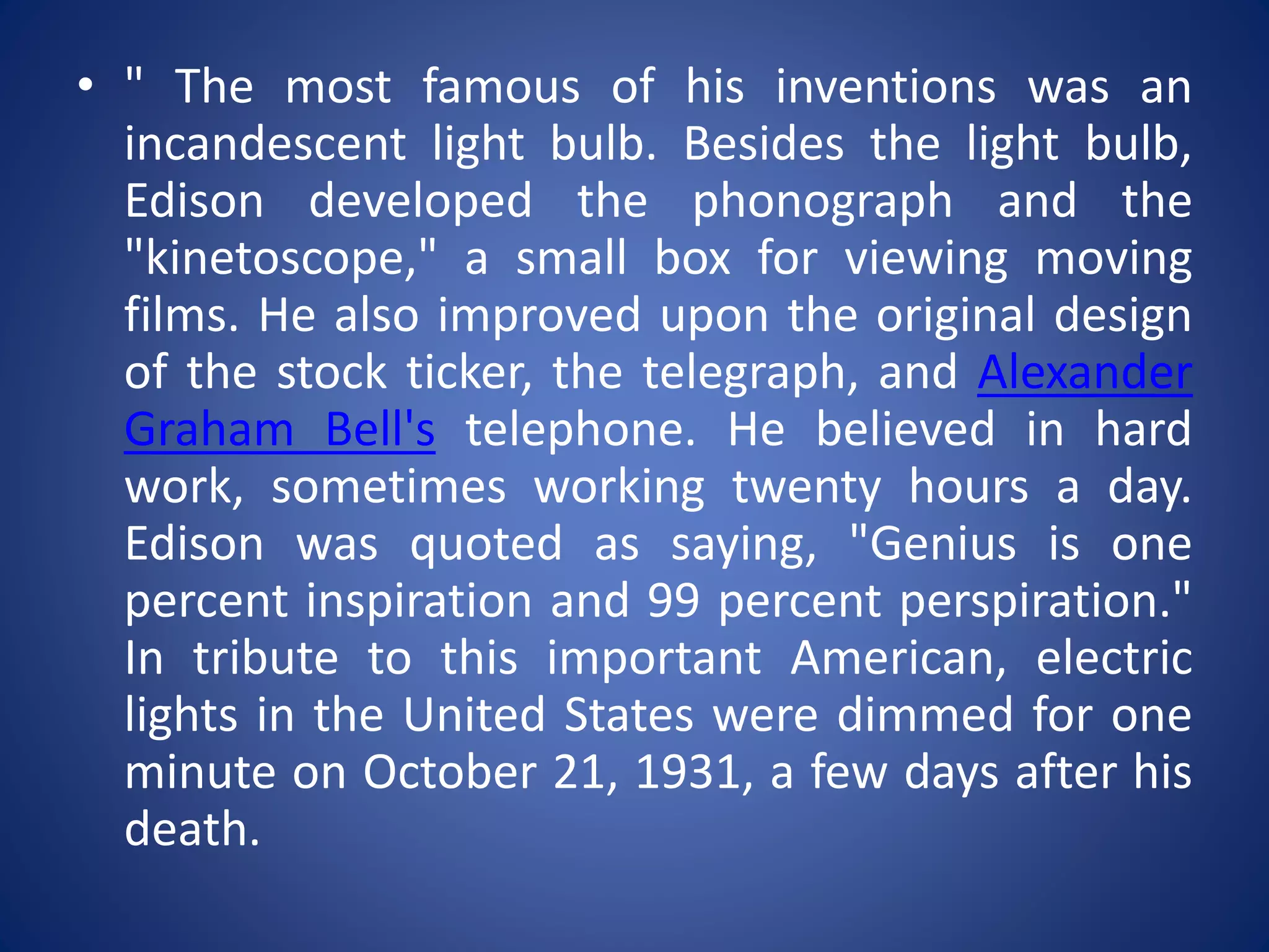 Thomas alva edison (Msquare) | PPTX