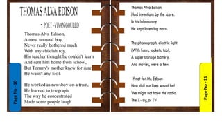 Thomas alva edison poem | PPTX