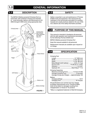Thomas and Betts Cable Crimping Tools | PDF