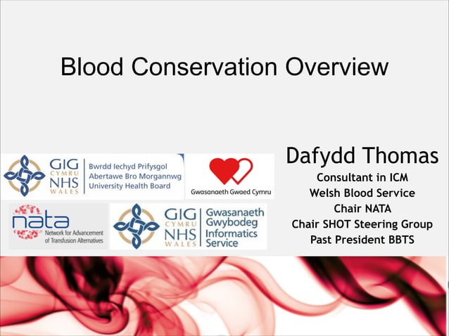 Dafydd Thomas on Blood Conservation | PPT