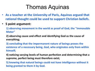 Thomas aquinas | PPTX | Christianity | Religion & Spirituality